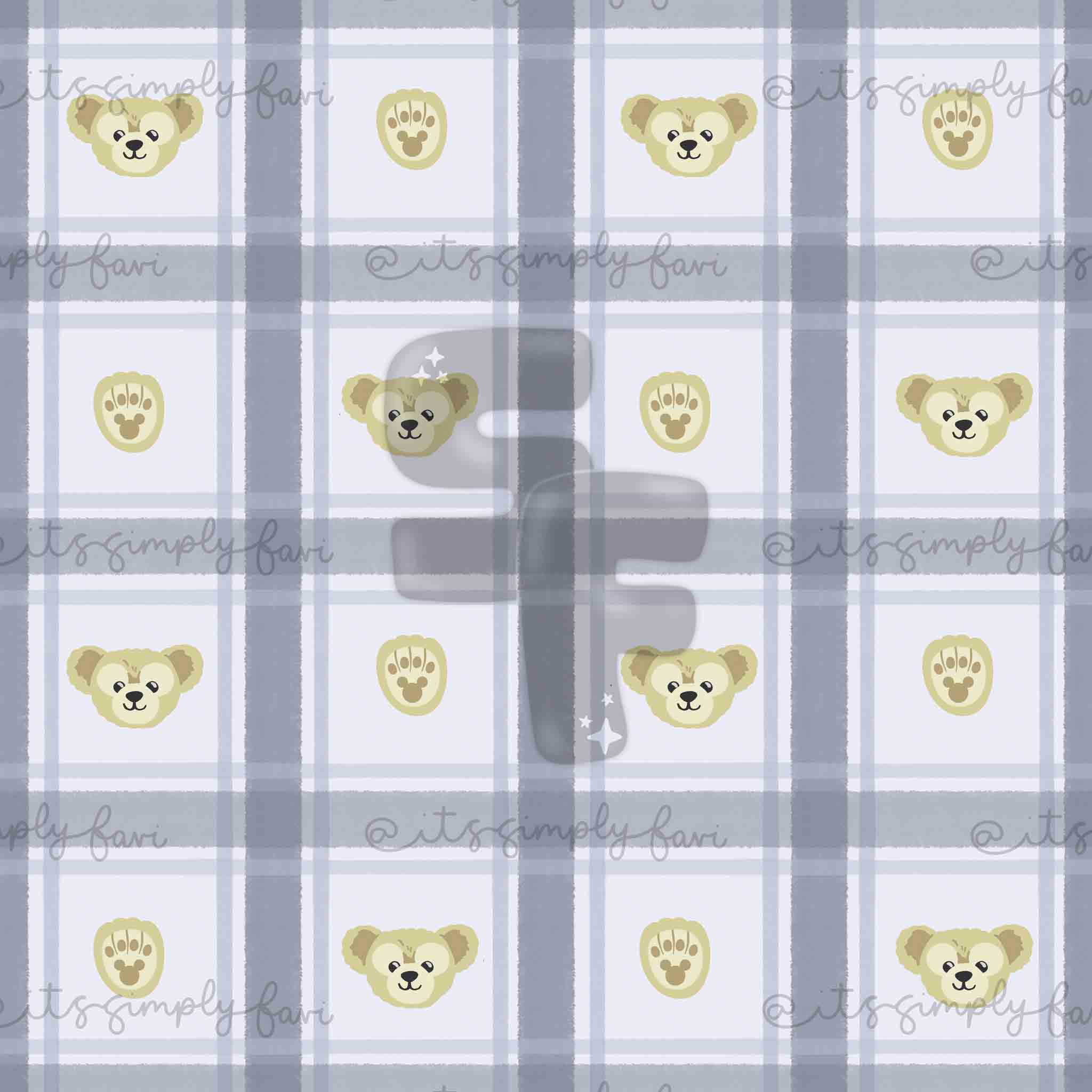 Bear Chex Blue – Simply Favi